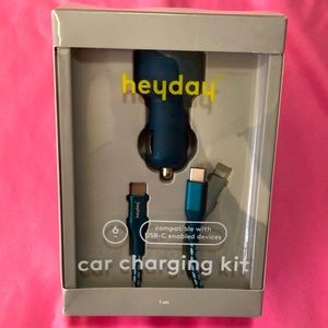 heyday | Cell Phones & Accessories | Heyday Car Charging Kit 6ft Teal ...